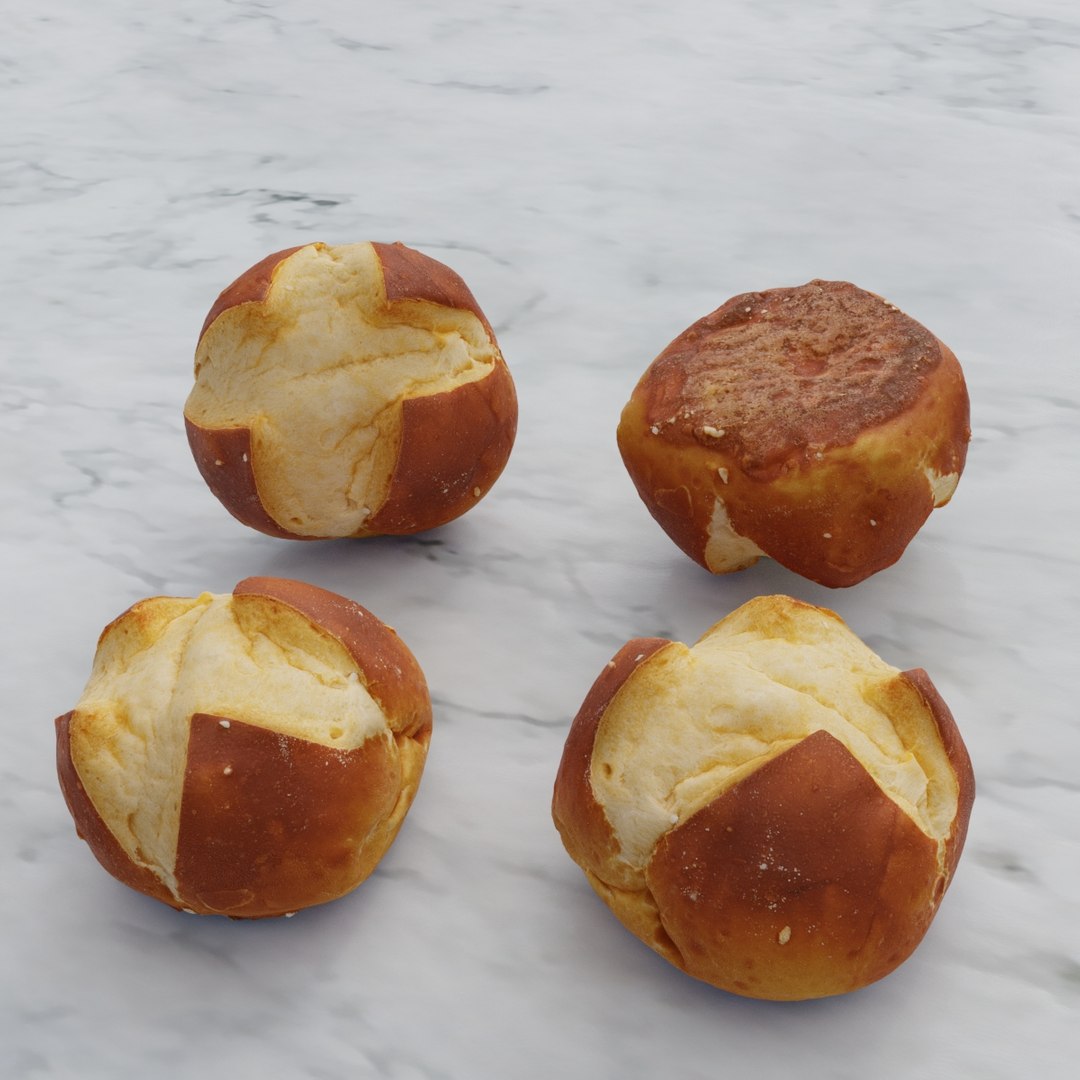 3D Bread Rolls Model - TurboSquid 1306379
