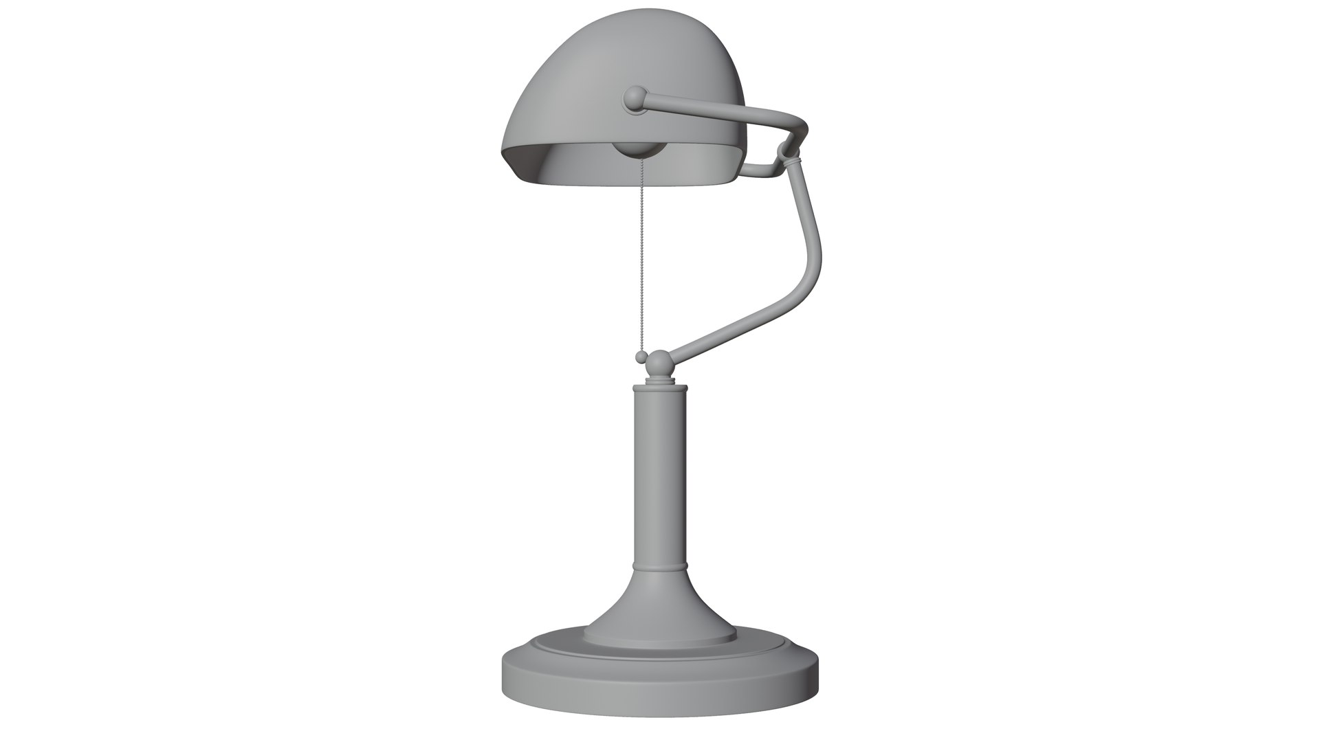 Banker Style Table Lamp 3D - TurboSquid 1977229