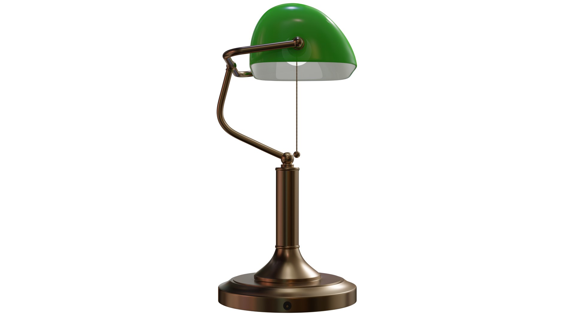 Banker Style Table Lamp 3D - TurboSquid 1977229