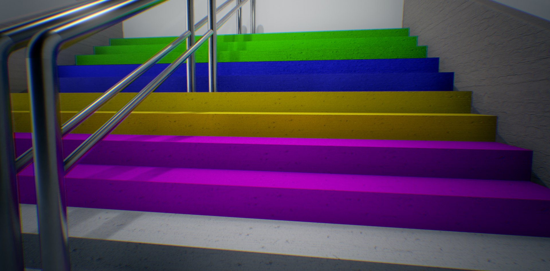 3d model color stairs