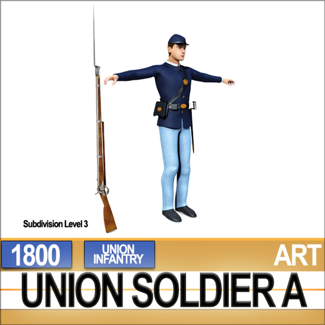 3dsmax Civil War Union Soldier