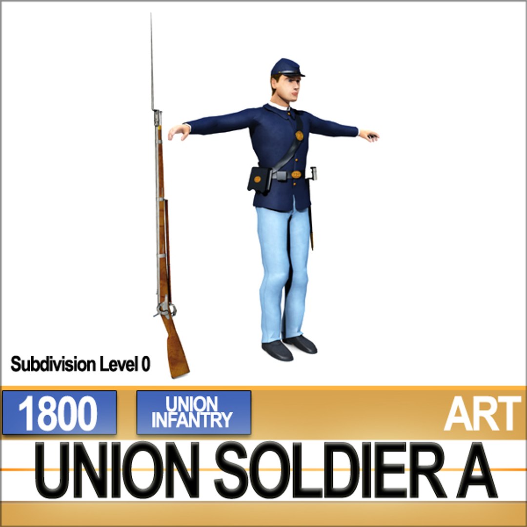 3dsmax Civil War Union Soldier