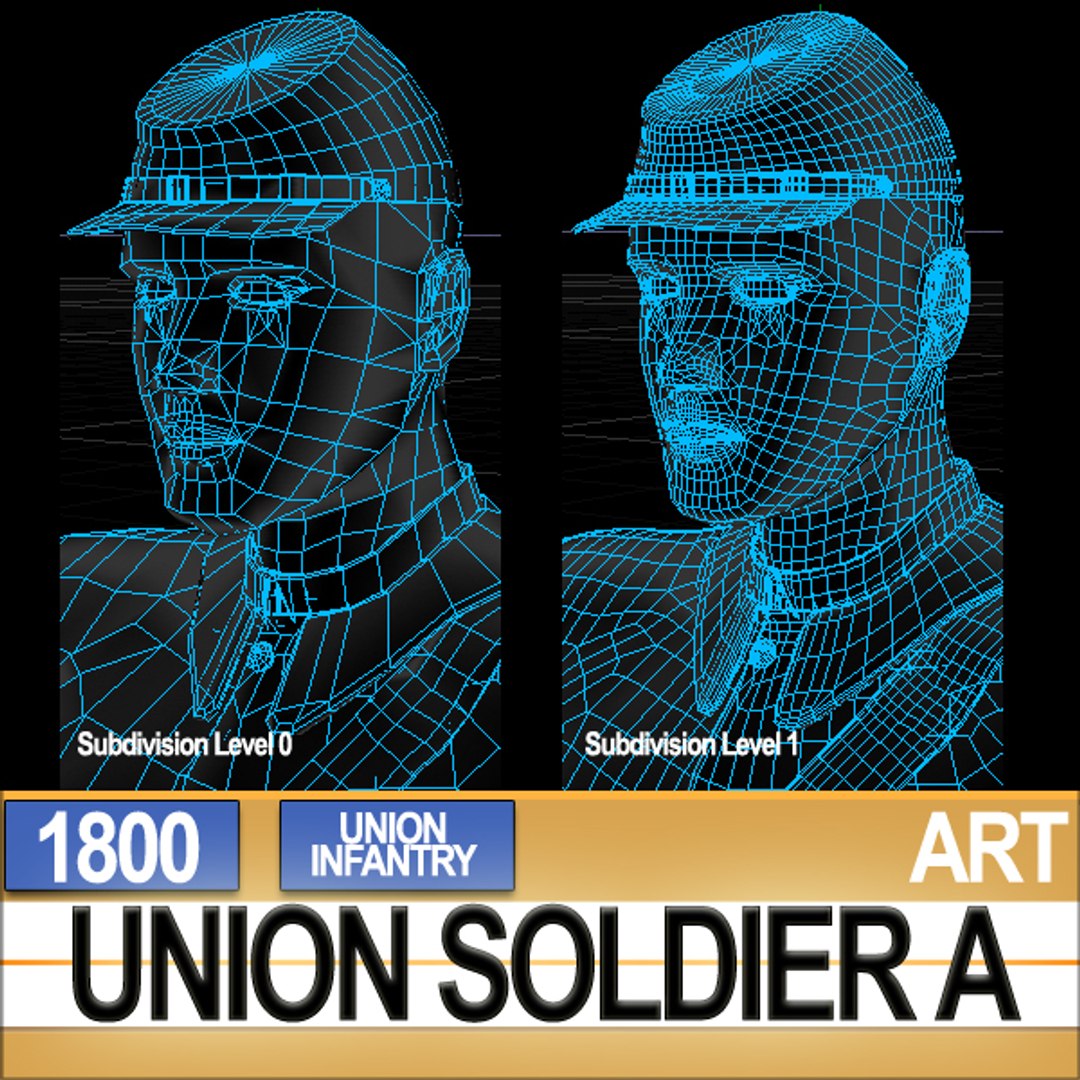 3dsmax Civil War Union Soldier