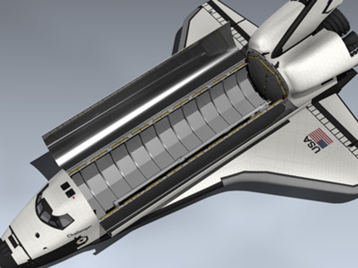 3d Space Shuttle Challenger Model