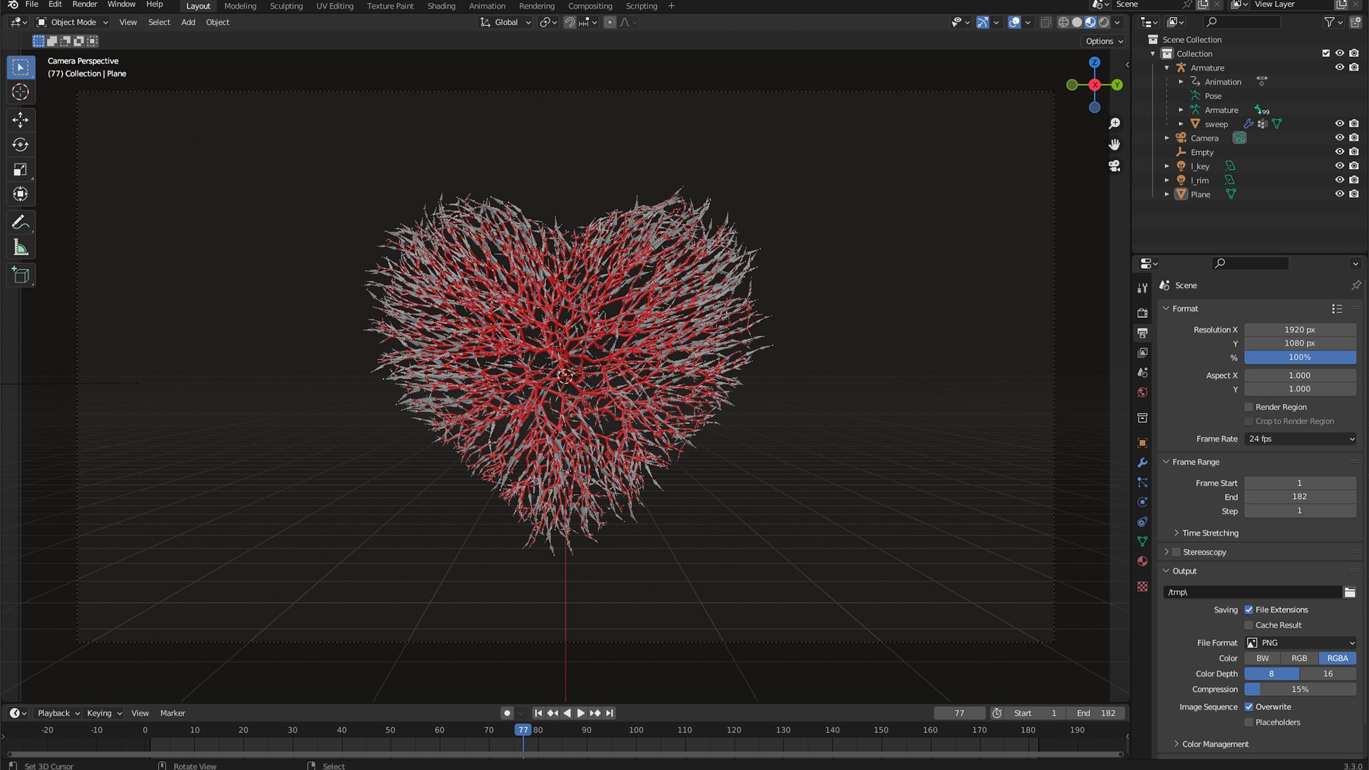 3D Unrolling Growing Heart Animation - TurboSquid 1957997