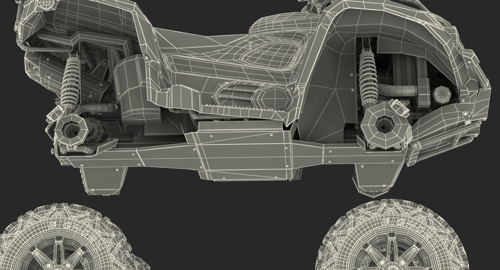 3d model atv wheeler bike generic