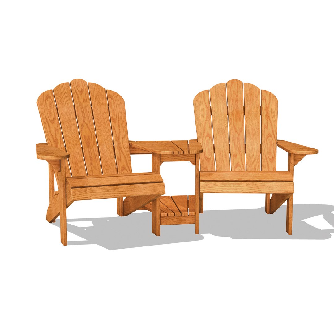 Adirondack Double Chair Model - TurboSquid 1389016