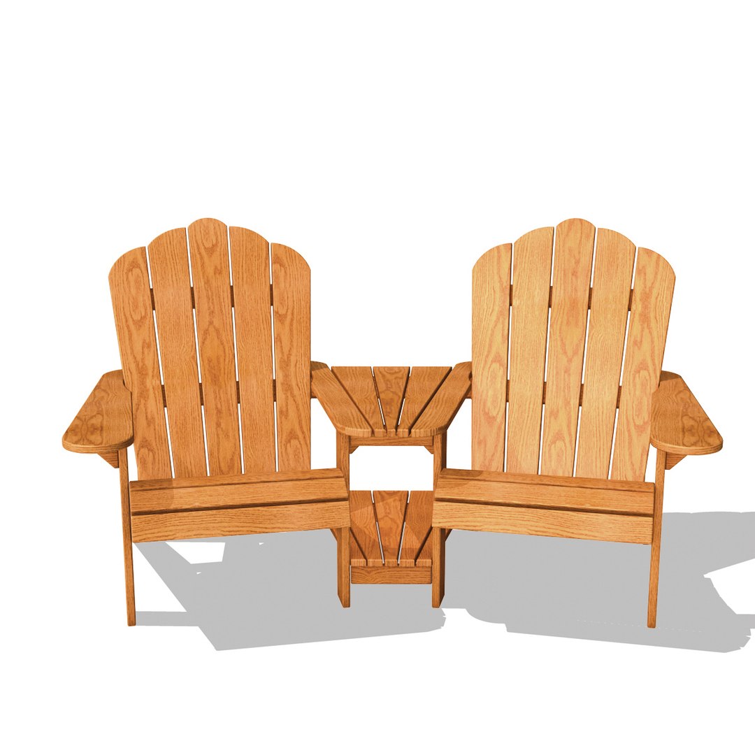 Adirondack Double Chair Model - TurboSquid 1389016