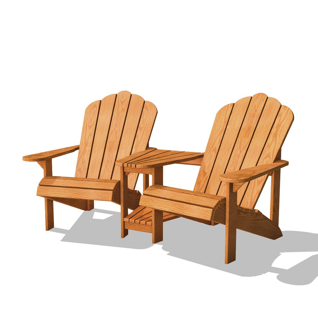 Adirondack Double Chair Model - TurboSquid 1389016