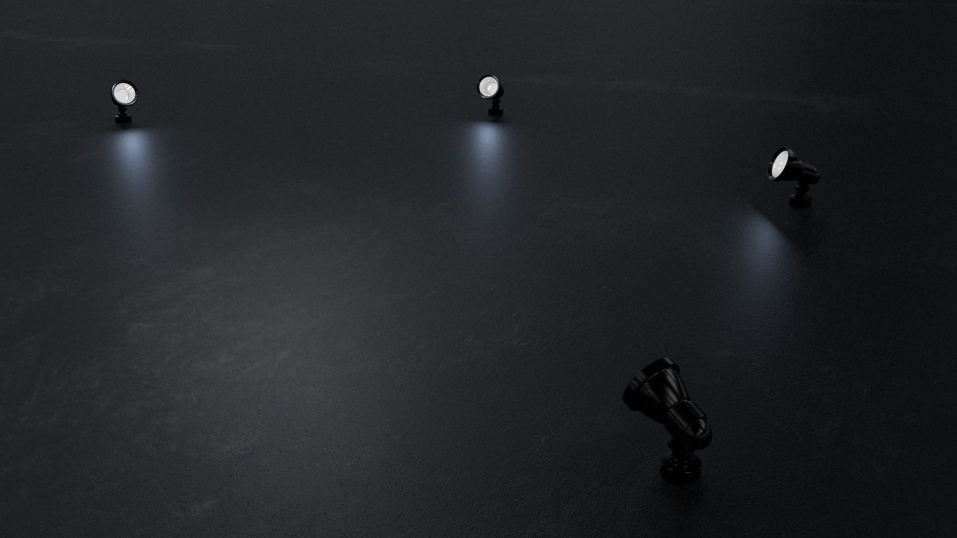 3D Light And Render Settings With Spot Lights And Rusty Iron Plate Low ...