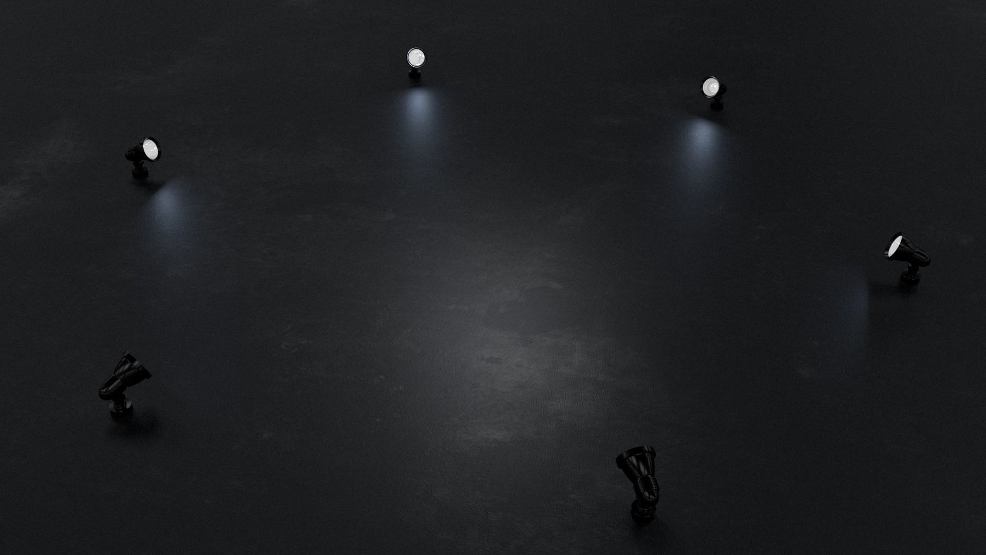 3D Light And Render Settings With Spot Lights And Rusty Iron Plate Low ...