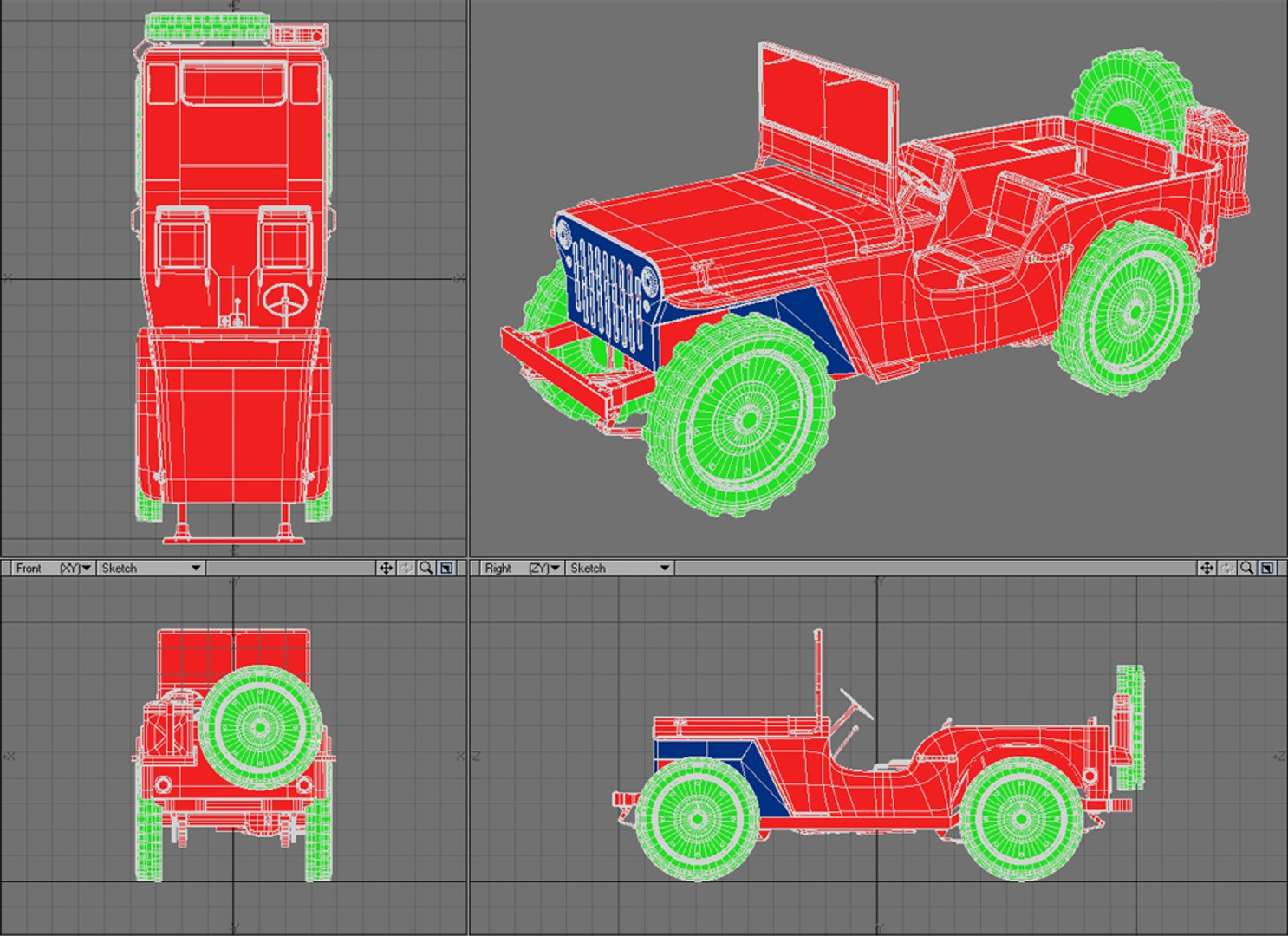Wwii Jeep 3d Model