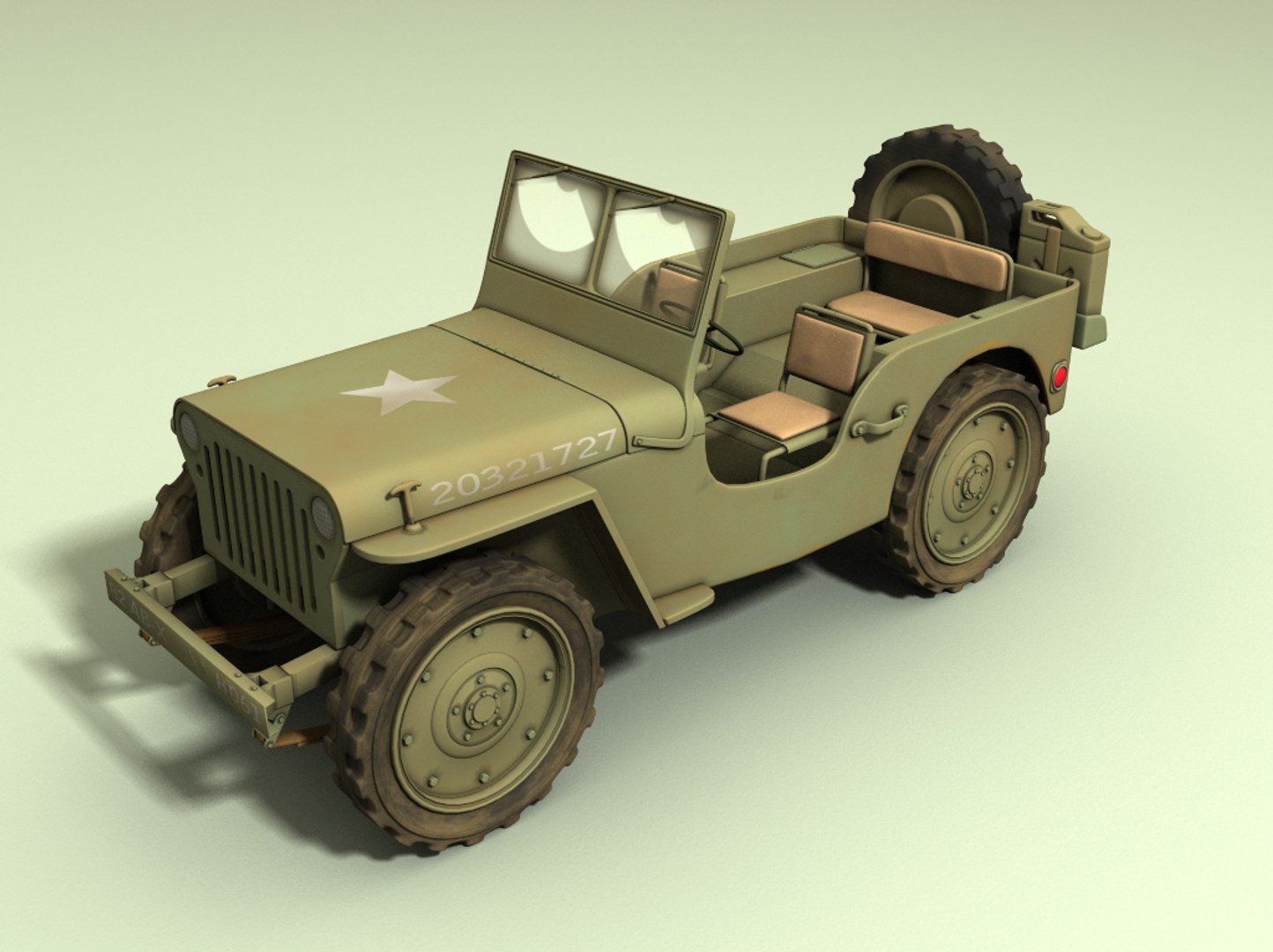 Wwii Jeep 3d Model