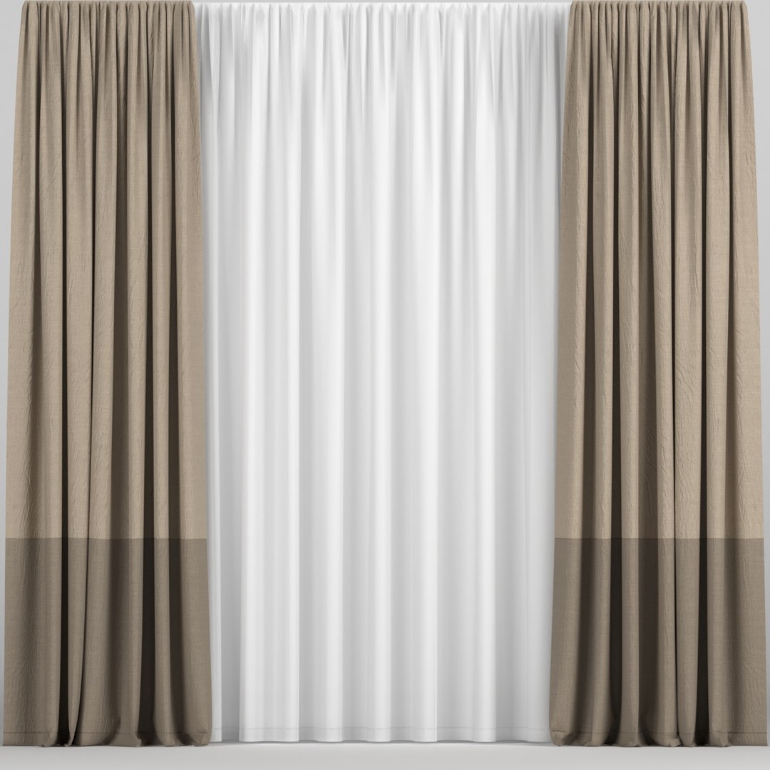 Tulle curtain 3D model - TurboSquid 1623816