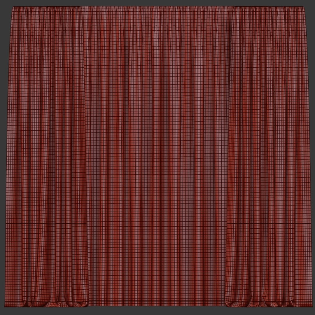 Tulle curtain 3D model - TurboSquid 1623816