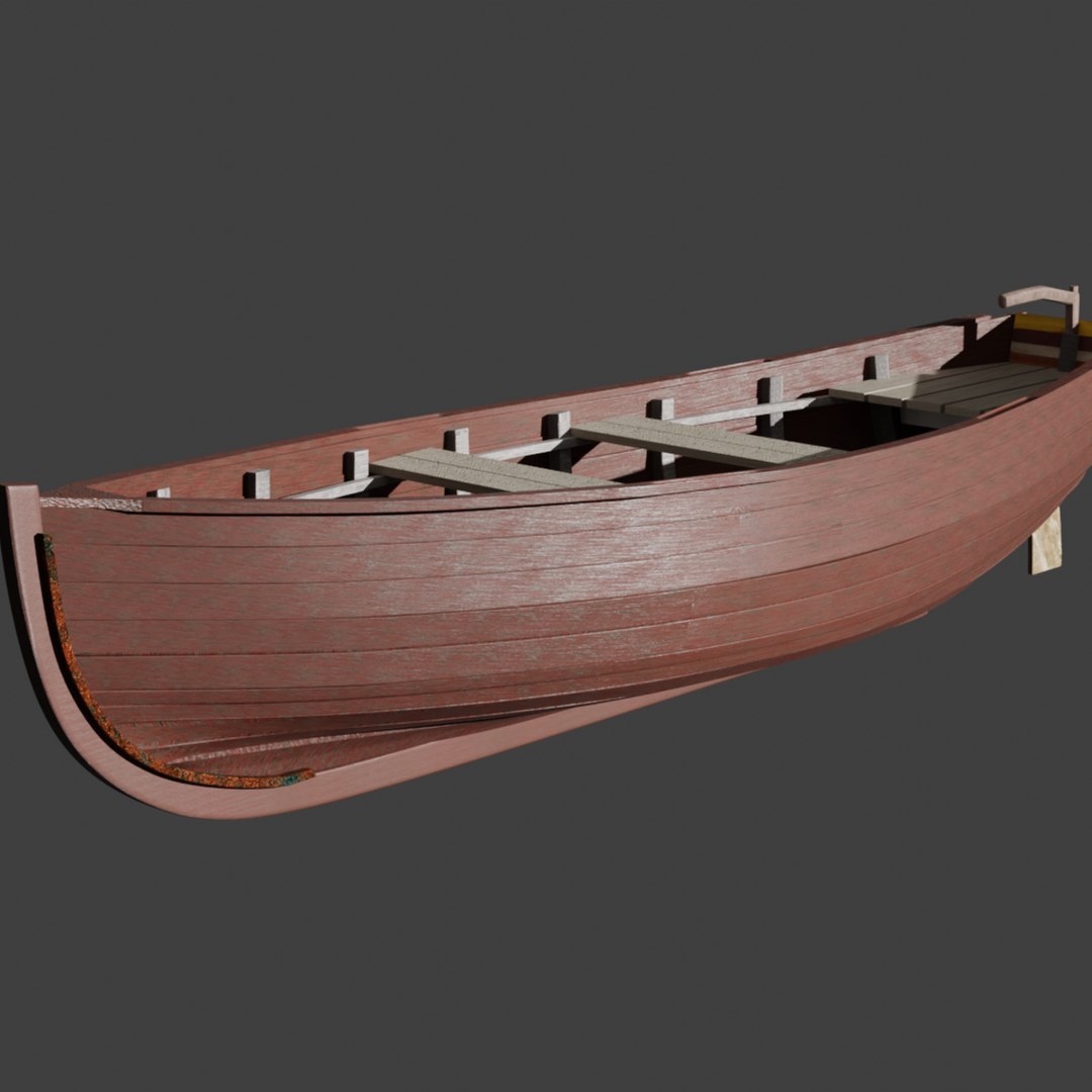 Free 3D Wooden Boat Vessel - TurboSquid 2400755