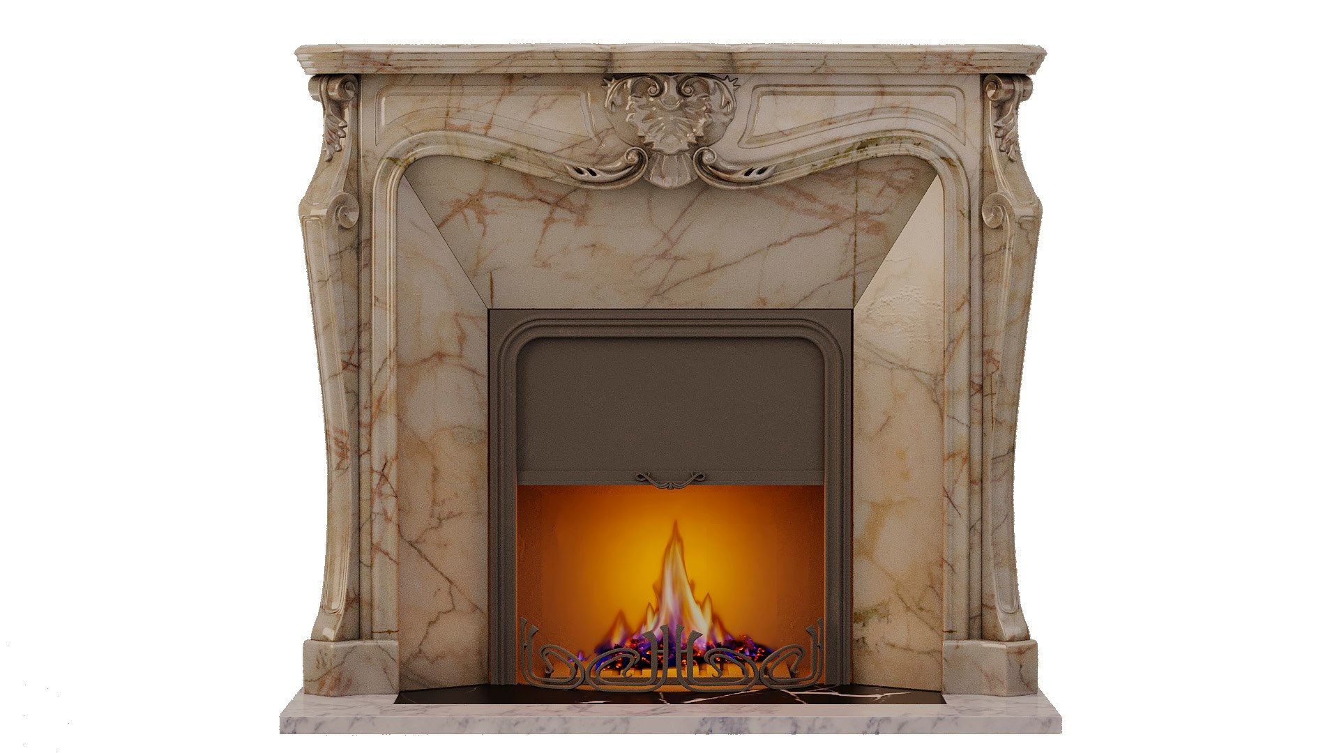3D Classic Fireplace - TurboSquid 2329721