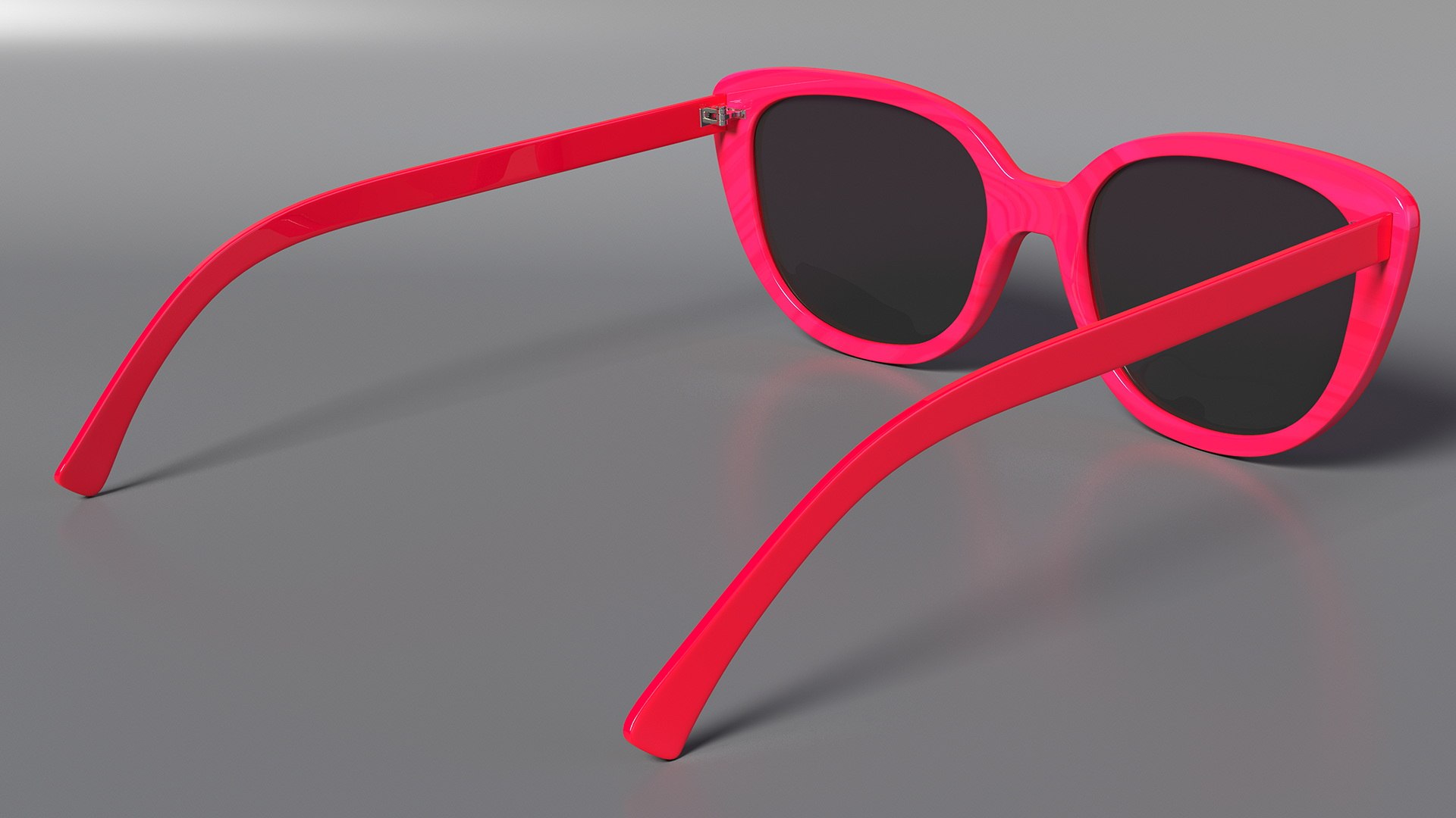 Red Cat Eye Sunglasses 3D model - TurboSquid 2143540