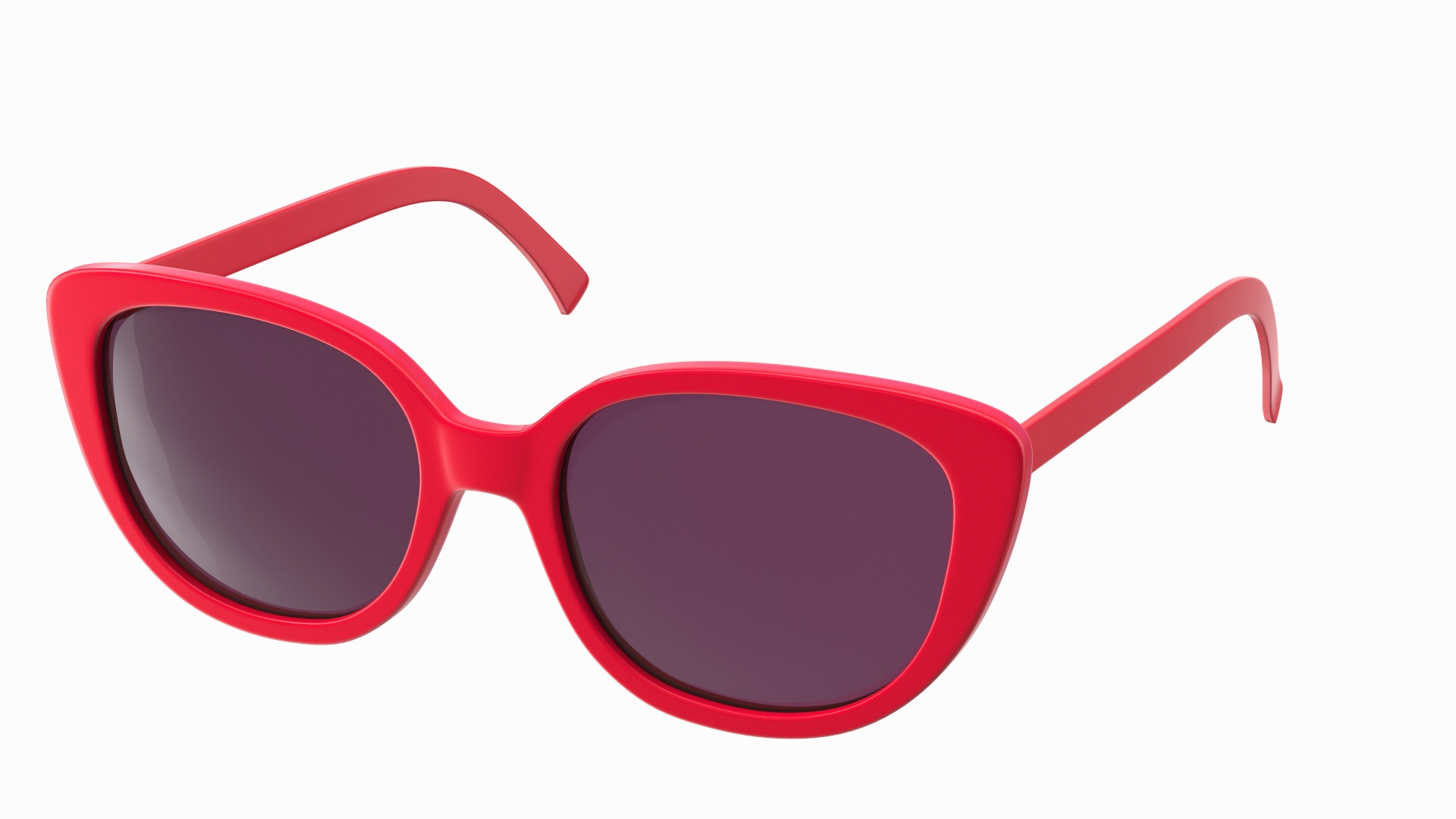 Red Cat Eye Sunglasses 3D model - TurboSquid 2143540