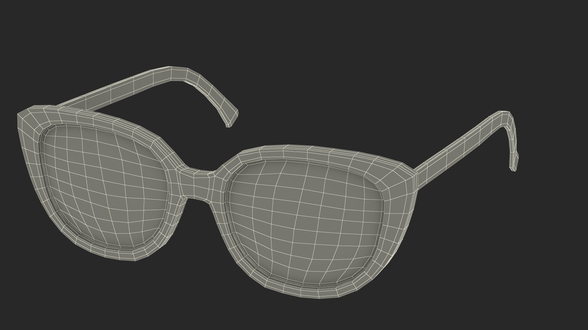 Red Cat Eye Sunglasses 3D model - TurboSquid 2143540