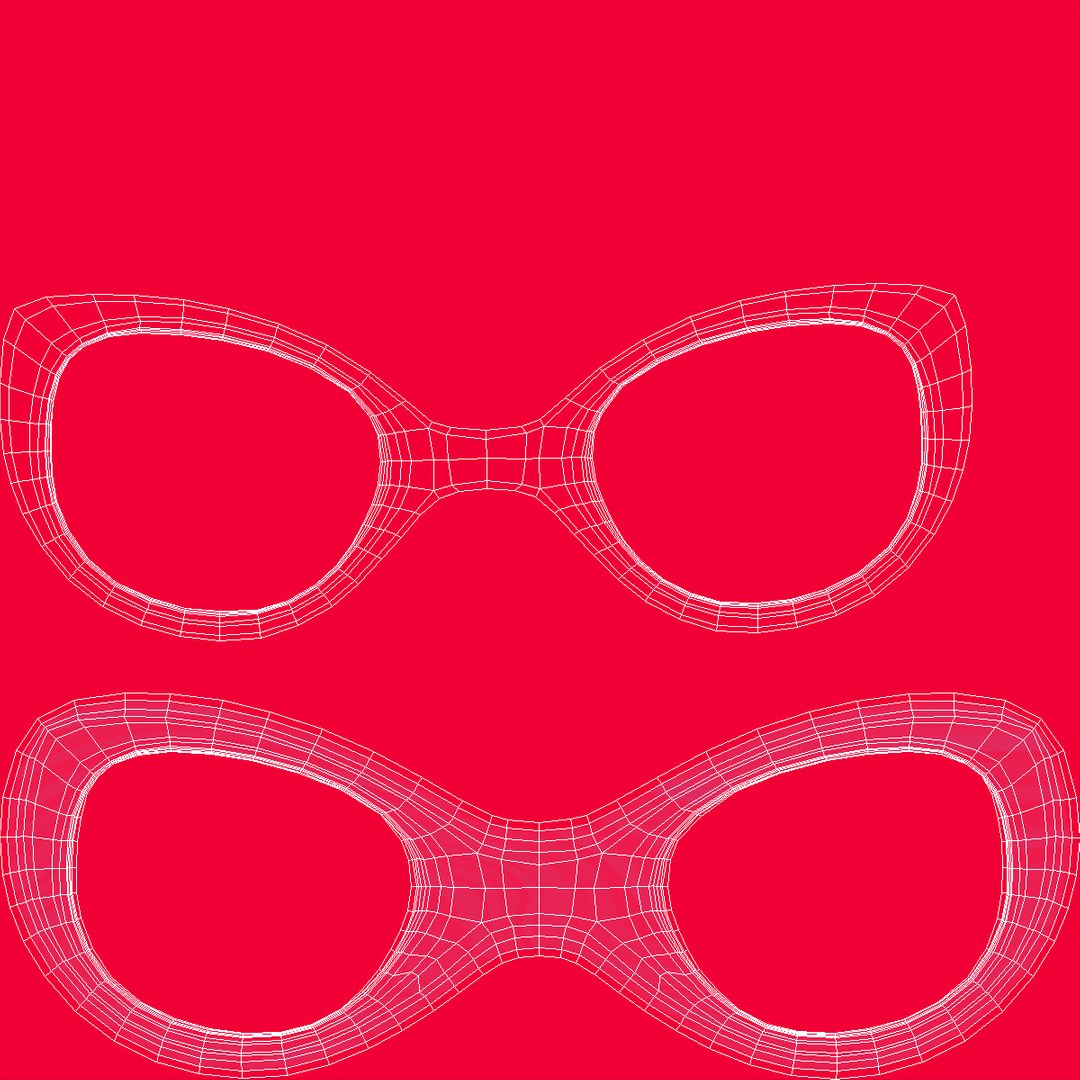 Red Cat Eye Sunglasses 3D model - TurboSquid 2143540