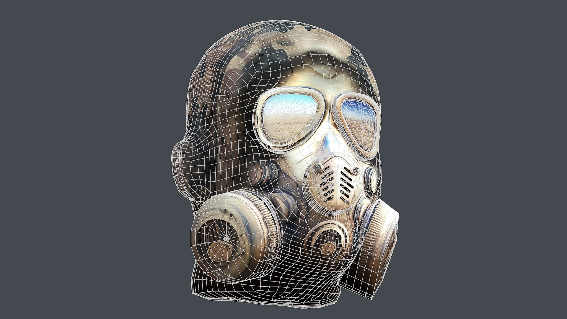 3D Gas Mask Protection Plastic Black - TurboSquid 2026333