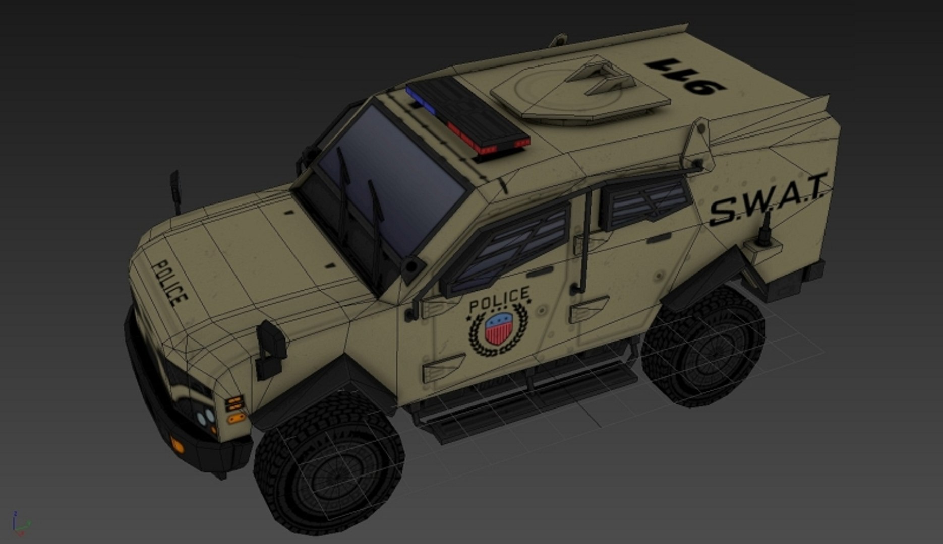 Car Armored Dust Swat 3D Model - TurboSquid 1421513