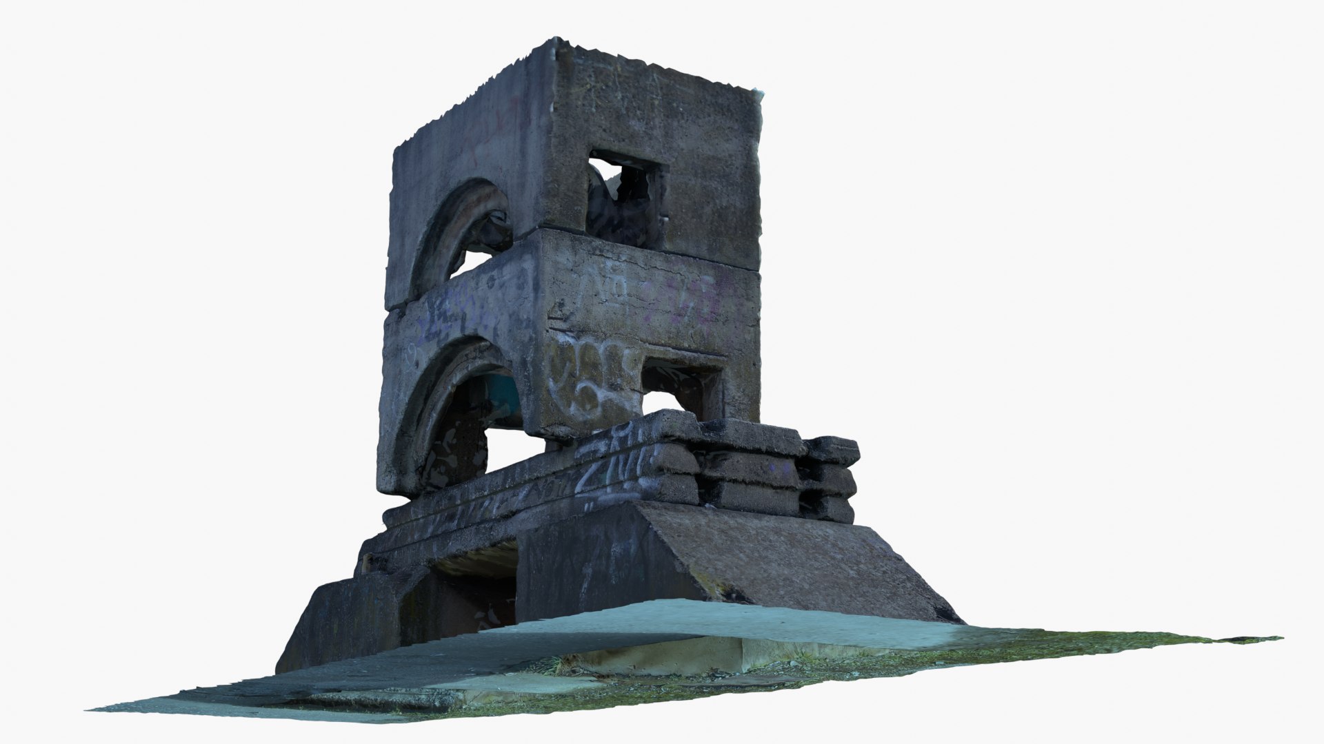 Concrete structure 3D model - TurboSquid 1697221