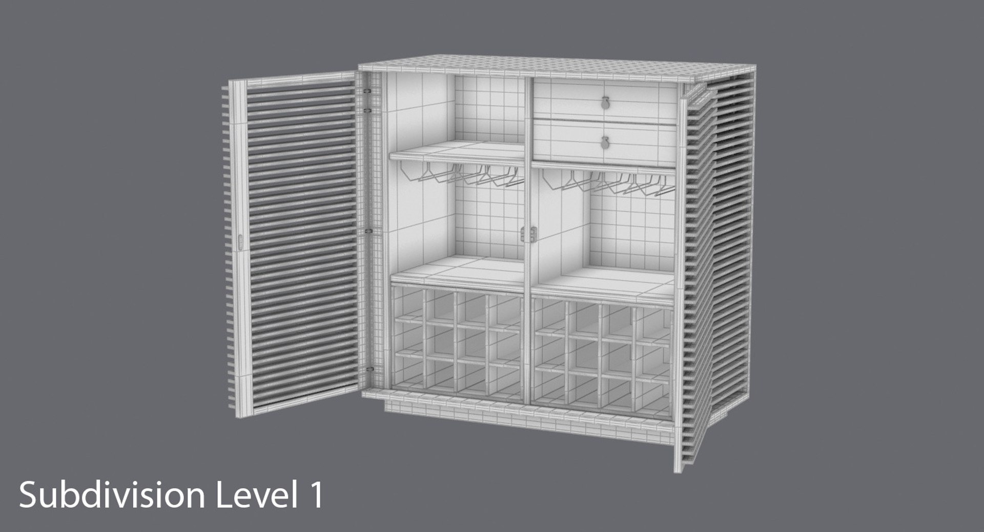 Modern-display-cabinet---open 3D Model - TurboSquid 1262274