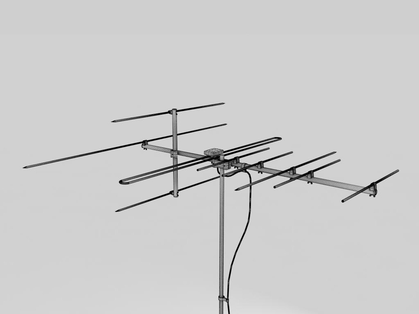 Vhf Antena 3d Model