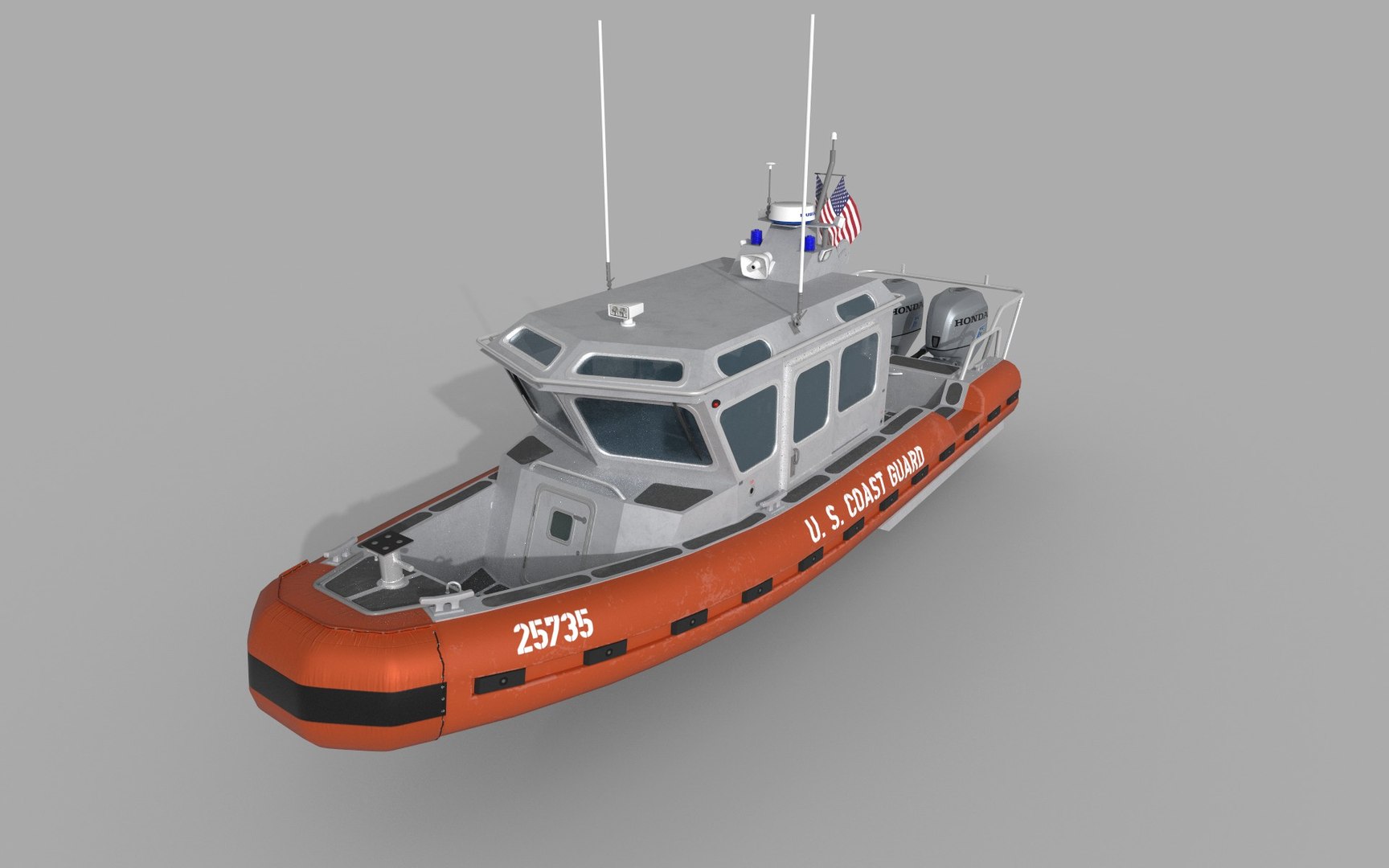 3D USCG RB-HS DEFENDER CLASS COAST GUARD PATROL BOAT Model - TurboSquid ...