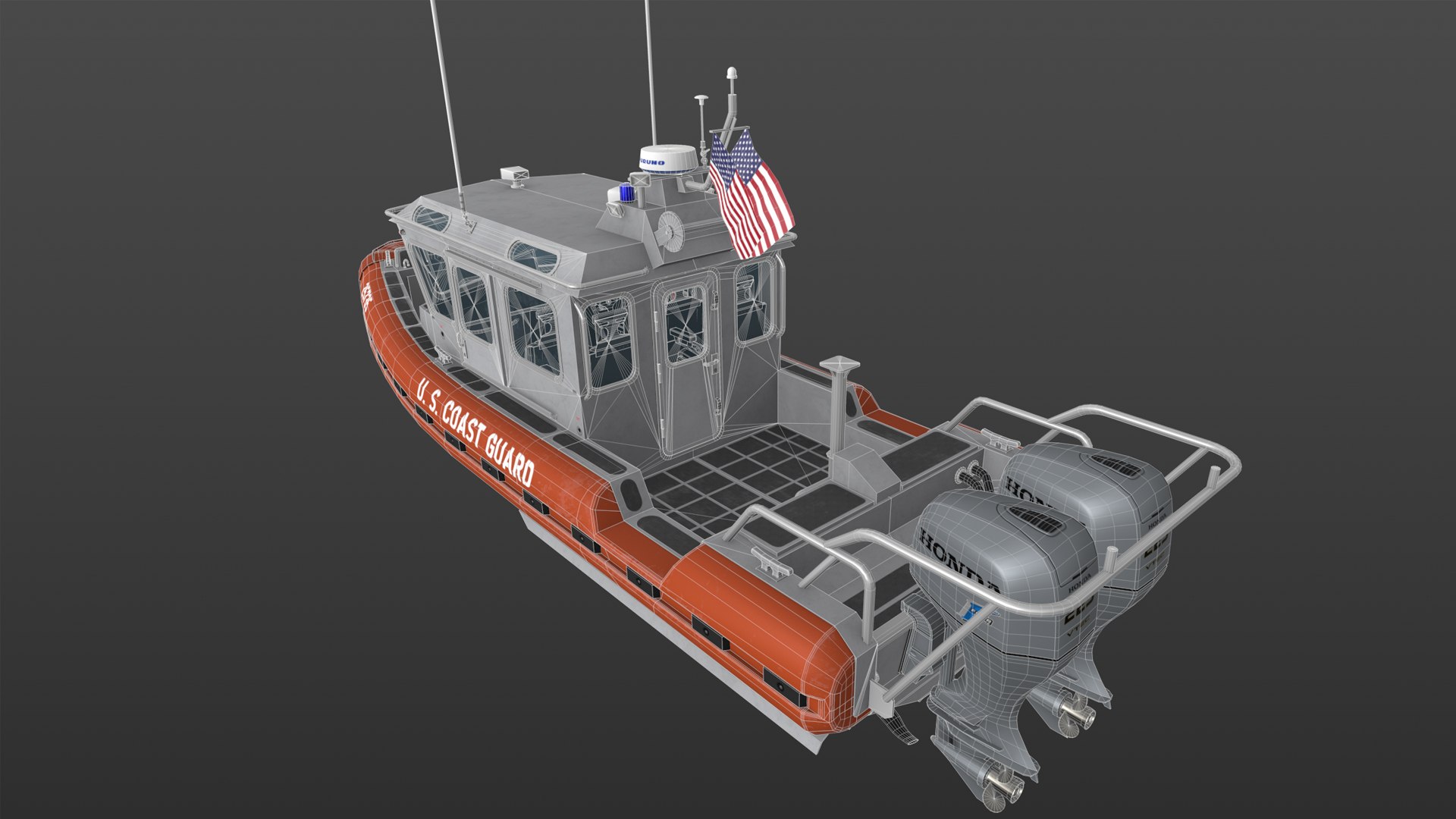3D USCG RB-HS DEFENDER CLASS COAST GUARD PATROL BOAT Model - TurboSquid ...