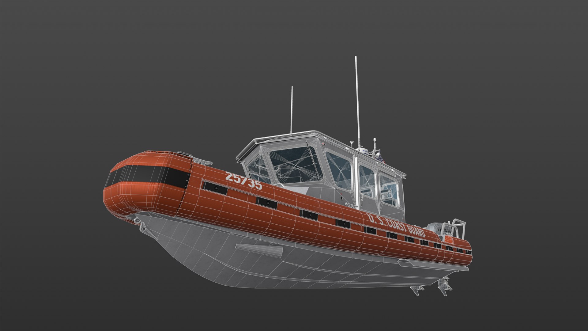 3D USCG RB-HS DEFENDER CLASS COAST GUARD PATROL BOAT Model - TurboSquid ...