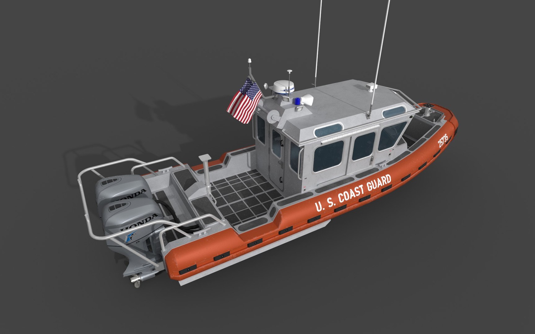 3D USCG RB-HS DEFENDER CLASS COAST GUARD PATROL BOAT Model - TurboSquid ...