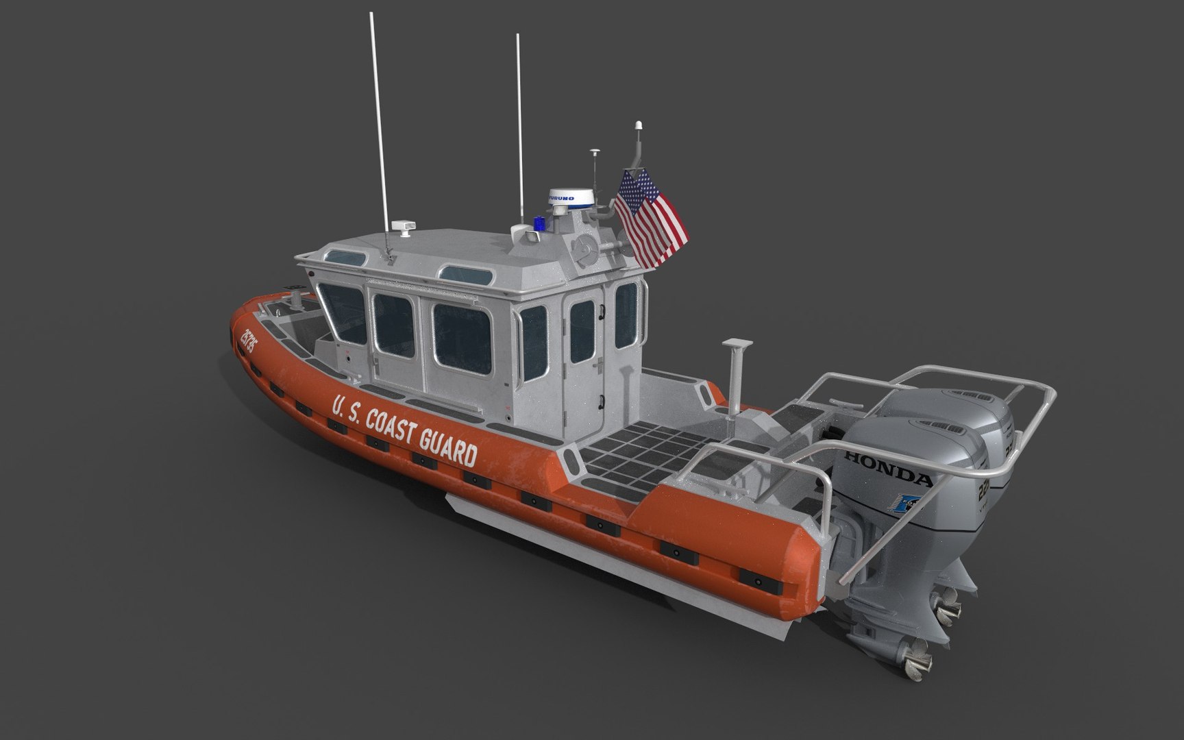 3D USCG RB-HS DEFENDER CLASS COAST GUARD PATROL BOAT Model - TurboSquid ...