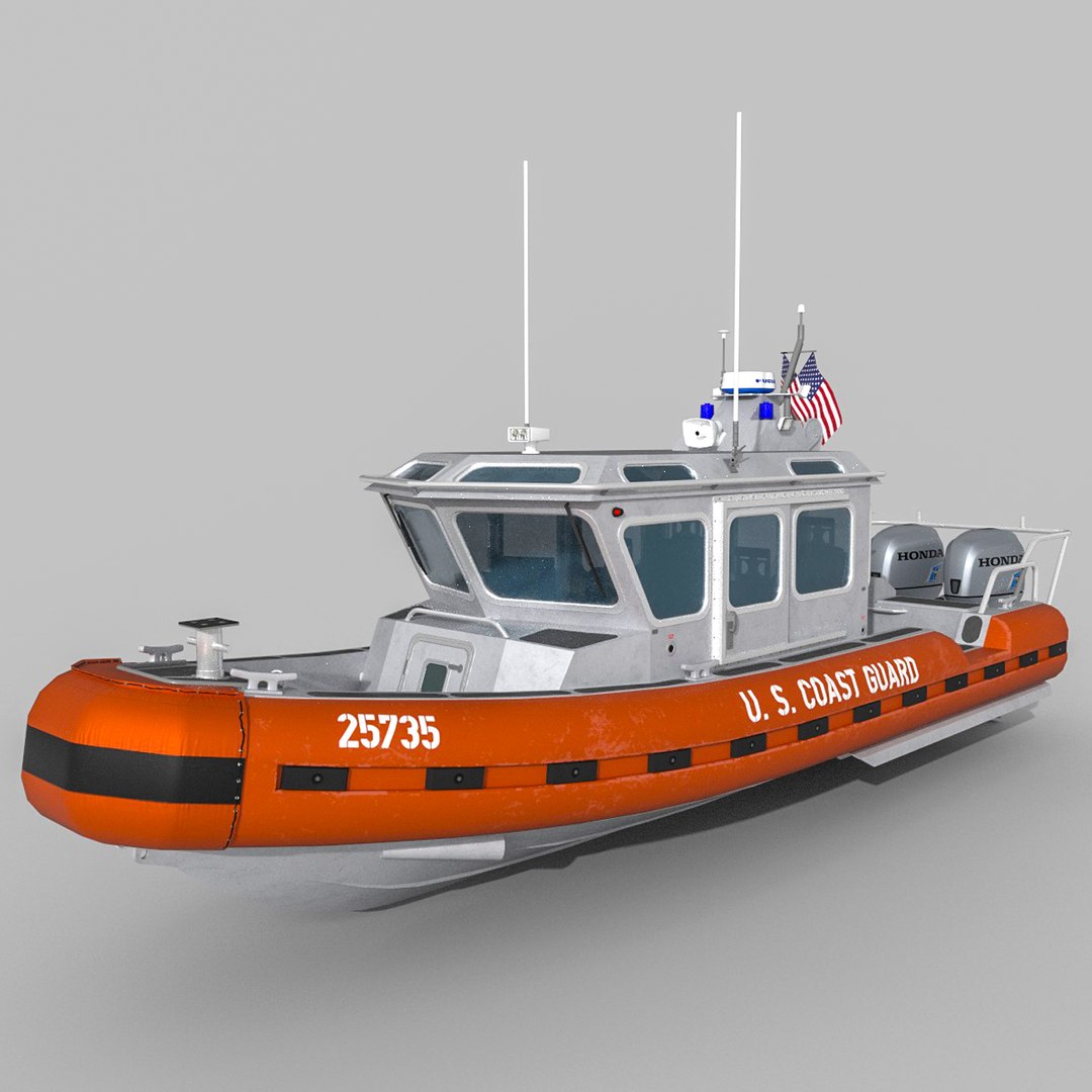 3D USCG RB-HS DEFENDER CLASS COAST GUARD PATROL BOAT model - TurboSquid ...