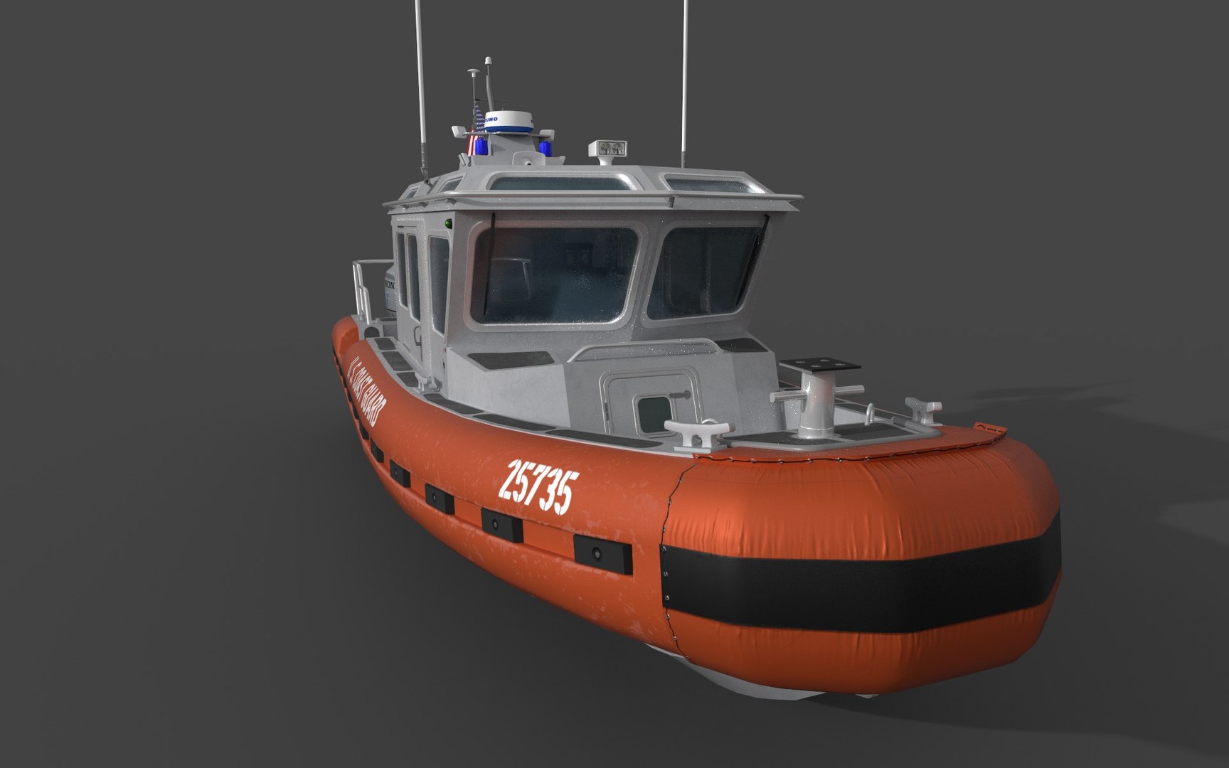 3D USCG RB-HS DEFENDER CLASS COAST GUARD PATROL BOAT Model - TurboSquid ...