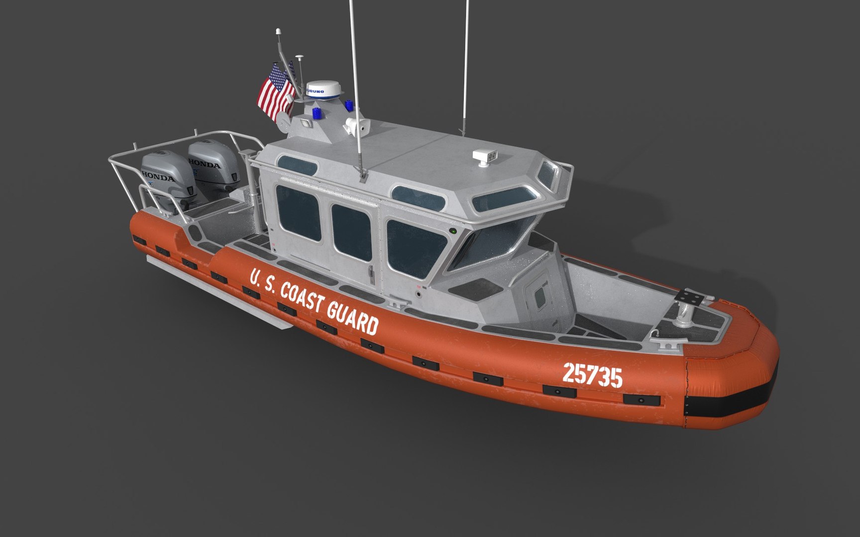3D USCG RB-HS DEFENDER CLASS COAST GUARD PATROL BOAT Model - TurboSquid ...