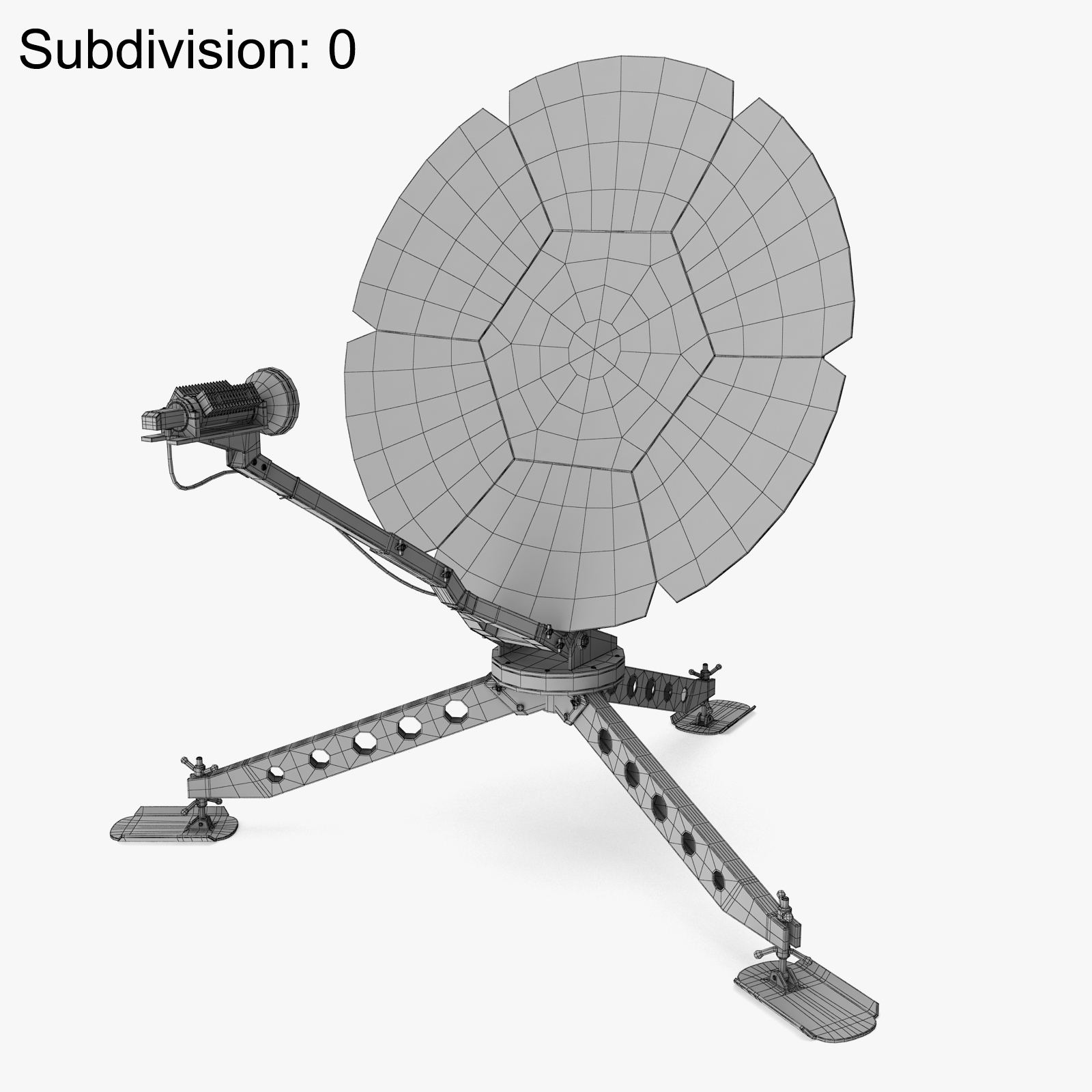 3d satellite dish model