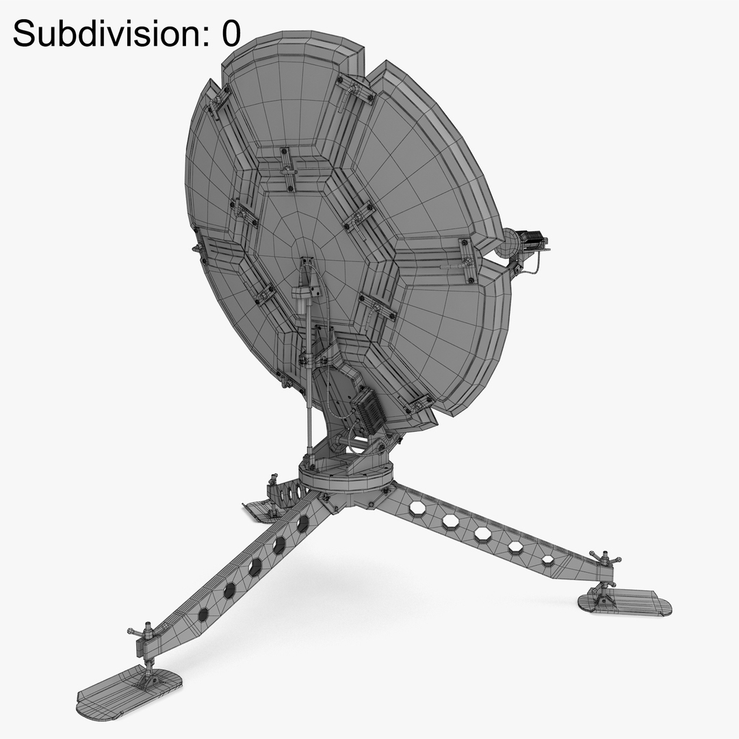 3d satellite dish model