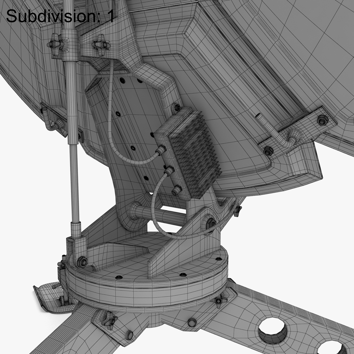 3d satellite dish model