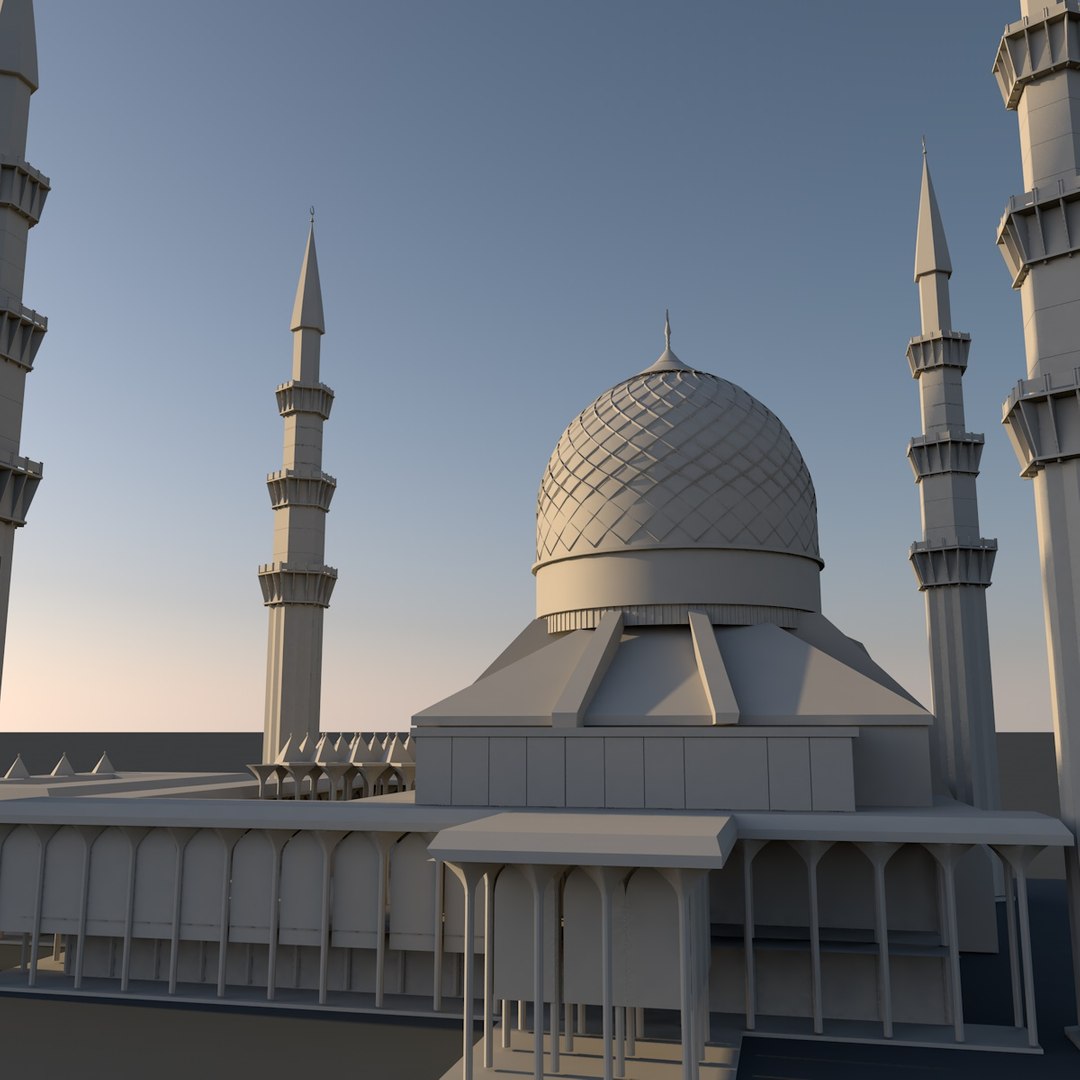 Blue Mosque Selangor 3D Model - TurboSquid 1823924