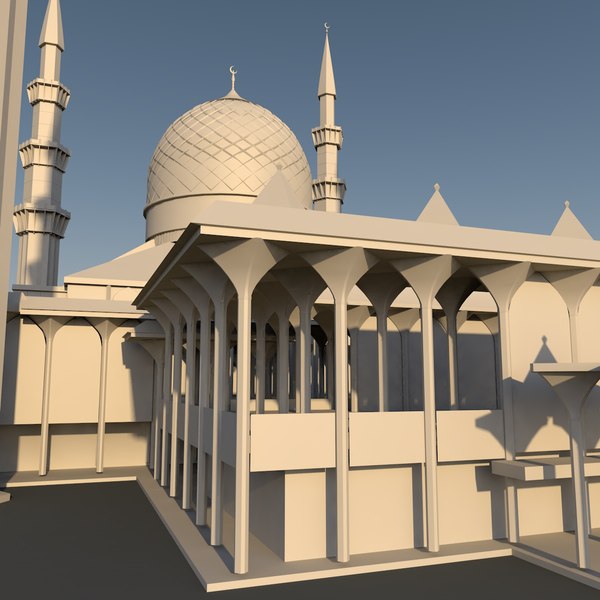 modelo 3d Mezquita Azul Selangor - TurboSquid 1823924