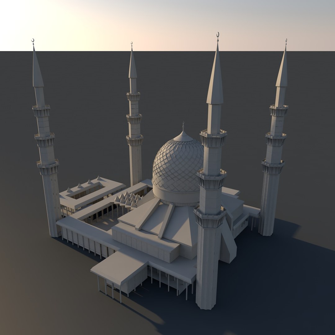 Blue Mosque Selangor 3D Model - TurboSquid 1823924