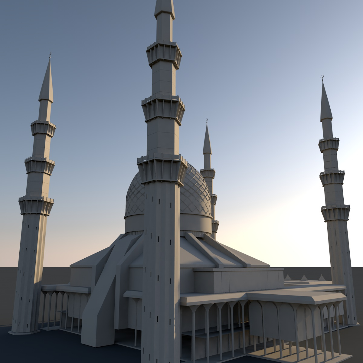 Blue Mosque Selangor 3D model - TurboSquid 1823924