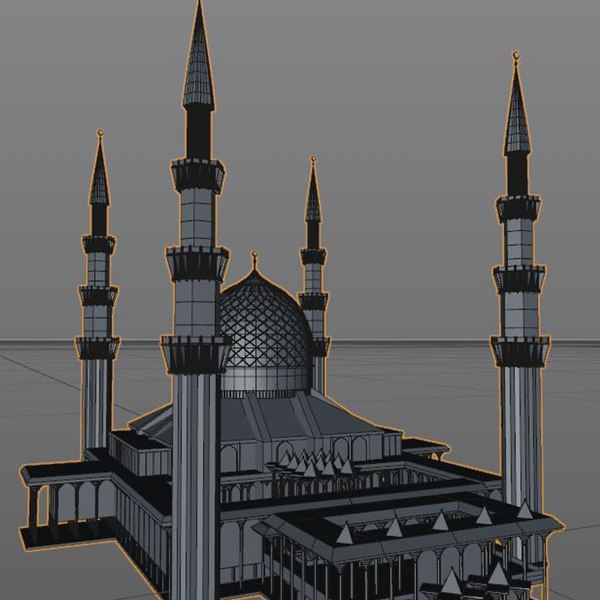 Blue Mosque Selangor 3D model - TurboSquid 1823924