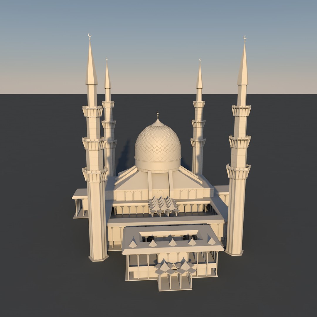Blue Mosque Selangor 3D Model - TurboSquid 1823924
