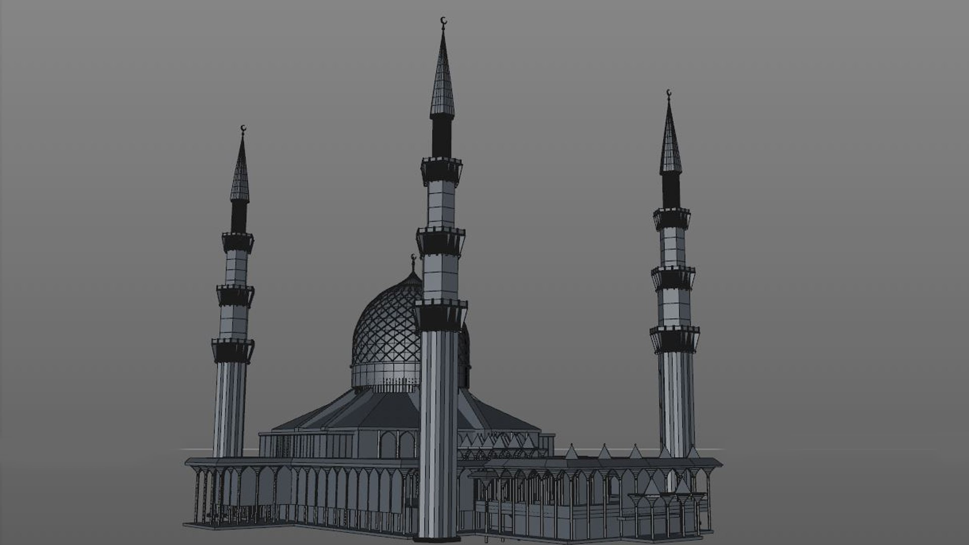 Blue Mosque Selangor 3D Model - TurboSquid 1823924