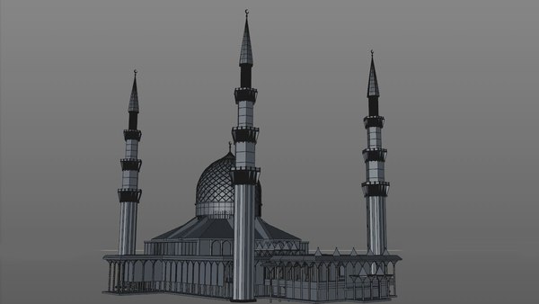 Blue Mosque Selangor 3D model - TurboSquid 1823924