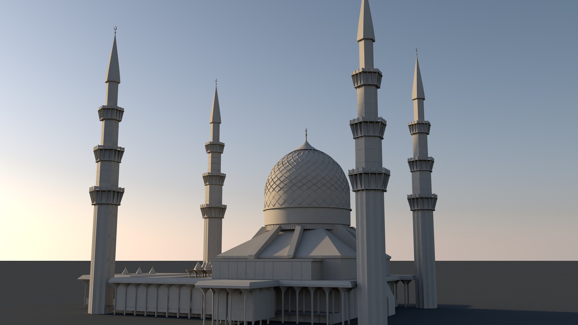 Blue Mosque Selangor 3D Model - TurboSquid 1823924